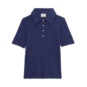 Ines De La Fressange Bryan Poloshirt aus marineblauer Baumwolle - - Tops - Damen - Blau - XL