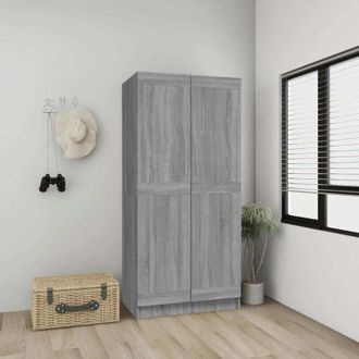 vidaXL Garde-robe Sonoma gris 82,5x51,5x180 cm Bois ding&eacute;nierie Vidaxl