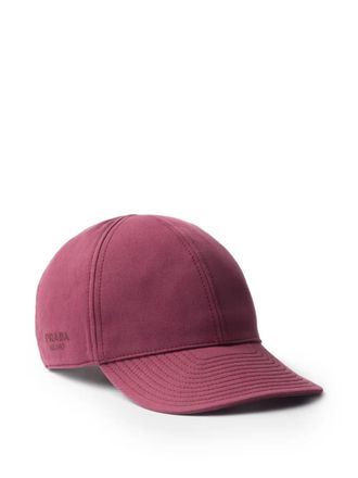 Prada Baseballkappe mit Logo-Stickerei - Rot
