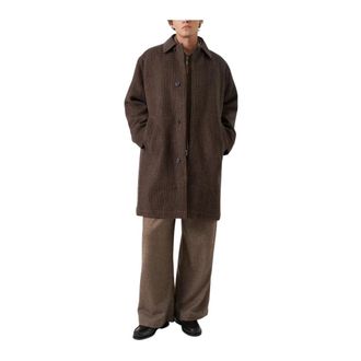 Universal Works Wool Tweed Mix Stan Mantel - - Coats - Herren - Braun - L