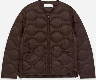 Arket Upcycled Down 2-in-1-Liner-Jacke -Braun
