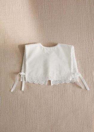 Mango Bavoir bouclette avec bordure en dentelle blanc - Home - Taille unique - MANGO HOME