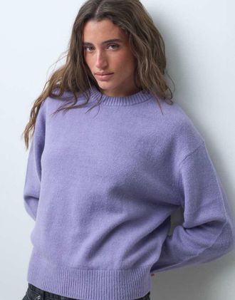 & Other Stories lang&auml;rmliger Strickpullover in Flieder in Standard-Passform-Lila