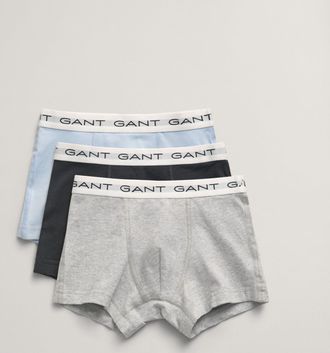 GANT Kinder Boys 3er-Pack Boxershorts (122/128) LIGHT Grau MELANGE