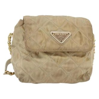 Prada Sac bandouli&egrave;re vintage en nylon Pre-owned - Femme - Pre-owned - Beige - Taille: ONE Size