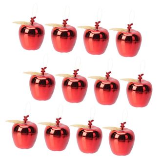 Cabilock 12st&uuml;cke Weihnachtsbaumkugel Anh&auml;nger Aus Christbaumschmuck Mit &Auml;pfeln Weihnachtsschmuck H&auml;ngeornamente F&uuml;r Fensterdekoration Und Weihnachtsbaumdekor