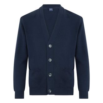 Fedeli Homme, Pulls, Bleu, Taille: XL V-neck Cardigan
