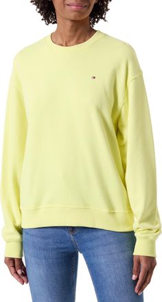 Tommy Hilfiger Damen Sweatshirt ohne Kapuze, gelb (Yellow Tulip), XS