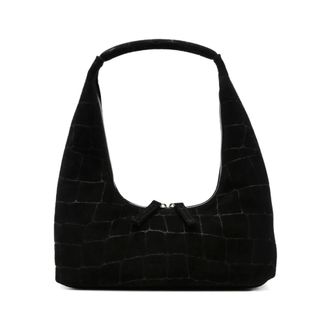 Marge Sherwood Femme, Sacs, Noir, Taille: ONE Size Sac fourre-tout en daim effet crocodile