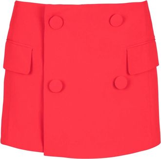 Balmain Femme, Jupes, Rouge, Taille: 36 FR Crepe Shorts