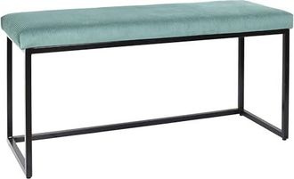 The Home Deco Factory Giulia Bank, Samt, gerippt, Blau