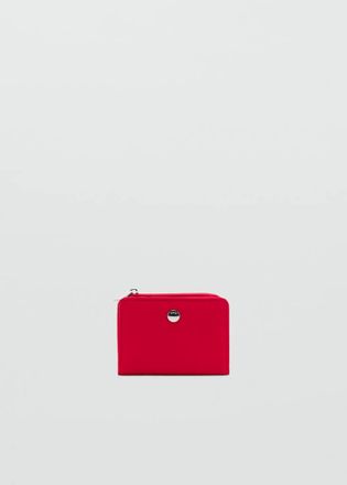 Mango Petit portefeuille en nylon rouge - Femme - Taille unique - MANGO