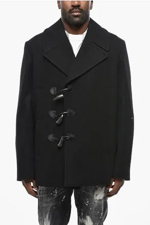 Givenchy Wool Peacoat with Frogs Closure size 52