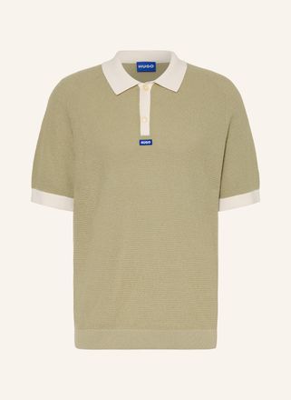 HUGO BOSS Hugo Strick-Poloshirt Siablo beige