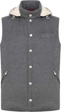 Brunello Cucinelli Homme, Vestes, Gris, Taille: M Veste Sans Manches en Duvet