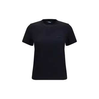 Jacquemus Logo-Patch Cotton T-Shirt - Black