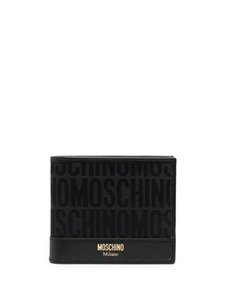 Moschino Portemonnaie mit Jacquard-Logo - Schwarz