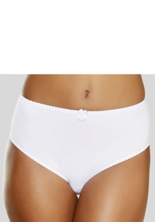 Nuance Slip NUANCE, Damen, Gr. 36/38, wei&szlig;, Obermaterial: 95% Baumwolle, 5% Elasthan, Unterhosen Slip, hoch geschnittener Slip aus Baumwolle, Topseller