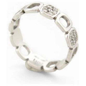 Dinh Van Ring - DINH VAN IMPRESSION DOMINO RING T48 18K WEISSGOLD - Gr. ONESIZE - in Silber - f&uuml;r Damen