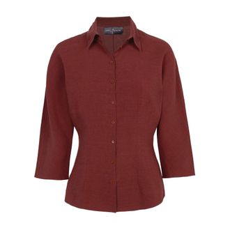 Cortana Leinenhemd mit taillierter Passform - - Blouses & Shirts - Damen - Braun - S