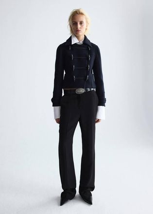 Mango Anzughose aus 100 % Wolle schwarz - Damen - 32 - MANGO