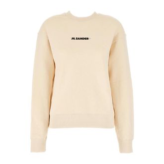 Jil Sander Logo Sweatshirt - - Sweatshirts & Hoodies - Damen - Beige - L