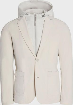 AlphaTauri 4-Way Stretch-Sakko mit heraustrennbarer Kapuzenblende in