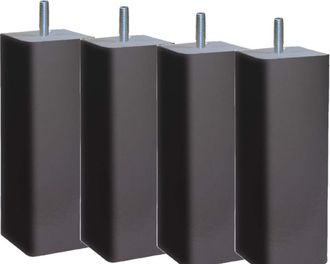 Margit Brandt Douceur skandinavischen quadratisch Set 4 F&uuml;&szlig;e f&uuml;r Lattenrost Holz 6 x 6 x 20 cm, Holz, grau - Taupe, 6 x 6 x 20 cm