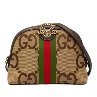 Gucci Pre-owned Ophidia Jumbo GG Canvas Schultertasche - - Pre-owned - Damen - Braun - ONE SIZE