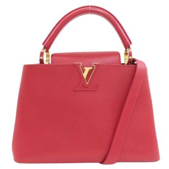 Louis Vuitton Sac &agrave; main vintage Louis Vuitton en cuir Taurillon Pre-owned - Femme - Pre-owned - Rouge - Taille: ONE Size