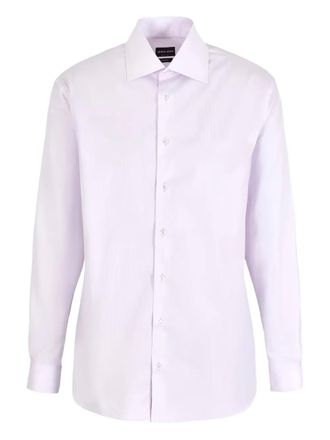 Giorgio Armani chemise en coton &agrave; boutonni&egrave;re - Violet