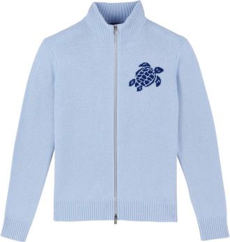 Vilebrequin Homme, Pulls, Bleu, Taille: 2XL Pull Zipp&eacute; Col Chemin&eacute;e en Laine et Cachemire