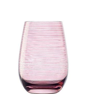 Stölzle Verres à eau Twister Lilas - Set de 6 verres 465 ml en cristal sans plomb - Verres à cocktail modernes pour eau, jus, soda - Résistants aux chocs et l