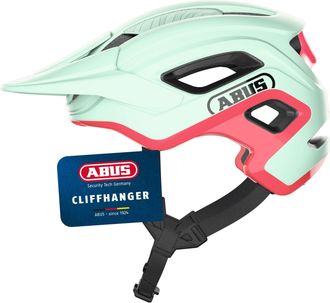 ABUS MTB-Helm Cliffhanger - Fahrradhelm für anspruchsvolle Trails - mit großen Lüftungsöffnungen & TriVider Riemensystem - für Damen und Herren - Mintgrün/