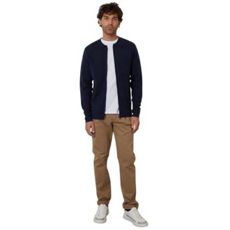 Threadbare Strickjacke f&uuml;r Herren, Mit vorderem Rei&szlig;verschluss, Jerseyware (Marine)
