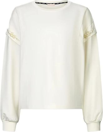 Liu Jo sweat à perles artificielles - Tons neutres