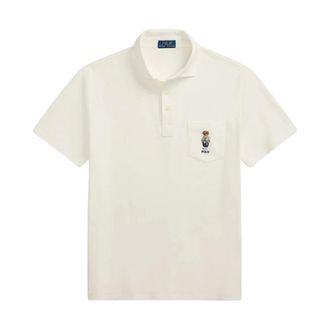 Ralph Lauren Homme, Tops, Blanc, Taille: S Polo blanc Custom Slim