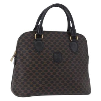 Celine Sac &agrave; main vintage Macadam PVC Pre-owned - Femme - Pre-owned - Brun - Taille: ONE Size