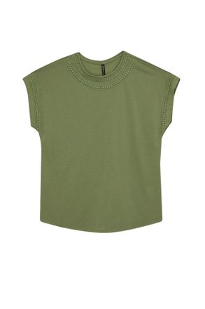 DeFacto Damen Basic Shirt V-Ausschnitt Casual Tops T-Shirts