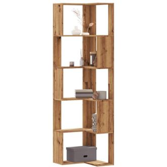 vidaXL Vidaxl - Biblioth&egrave;que dangle 5 niveaux ch&ecirc;ne artisanal bois ing&eacute;nierie