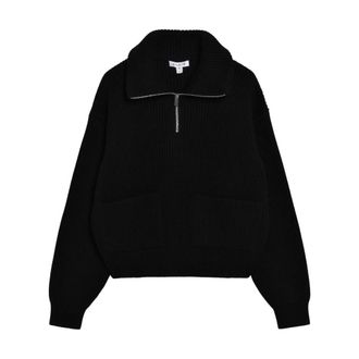 Alaia Trucker Jumper - - Sweatshirts & Hoodies - Damen - Schwarzk - S