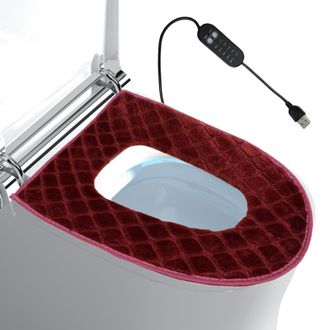 Generico Toilettensitzkissen mit Heizung, Temperatur in 5 Stufen, weicher Sitz mit Heizung, sicherer elektrischer Anschluss, rutschfeste Unterseite mit Timerfu