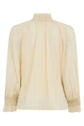 Zimmermann Womens Cotton-Silk Blouse Cream Blouses Shirt