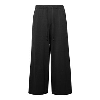 Bomboogie Femme, Pantalons, Noir, Taille: 40 FR Pantalons with drawstring in linen-blend cotton jersey