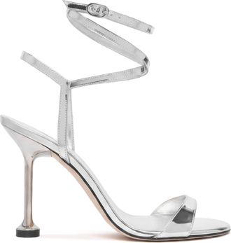 Stuart Weitzman Sandalen Stuart Weitzman Naudistini Wrap 100 SM911 Silberfarben