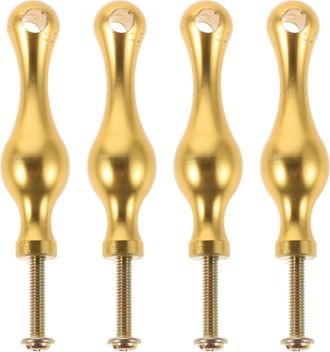 Garneck 4 St&uuml;ck Goldene Metall Endkappen 7/32 f&uuml;r Schrankgalerie Schienenspindeln M&ouml;belverbinder f&uuml;r Regale und Glasgel&auml;nder Dekorative Gel&auml;nderpfosten Spinde