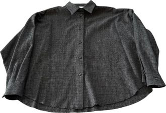 Douuod Femme, Blouses et Chemises, Gris, Taille: 38 FR Chemise ample &agrave; col ferm&eacute;