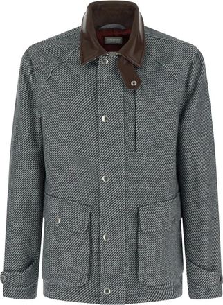 Brunello Cucinelli Veste de terrain diagonale - Homme - Vestes - Gris - Taille: L