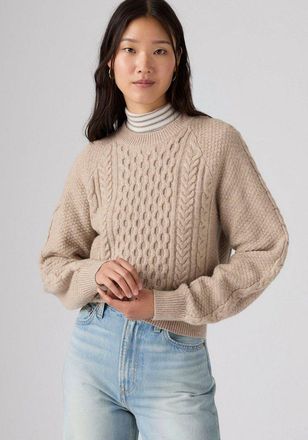 Levi's Rundhalspullover JOLIE CABLE CREWNECK SWEATER mit Zopfmuster, weicher Materialmix