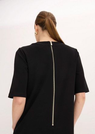 Bonprix Midikleid loose fit, Kurzarm-Design, aus Polyester und Elasthan, Midil&auml;nge